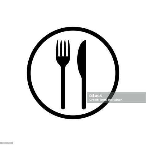 포크 및 나이프 벡터 아이콘 심플한 플랫 쉐이프 레스토랑 또는 카페 장소 표지판 주방 및 식당 메뉴 로고 기호 개념에 대한 스톡