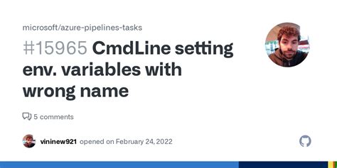 CmdLine Setting Env Variables With Wrong Name Issue 15965