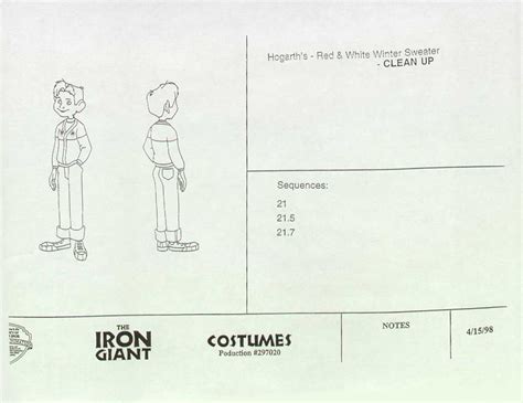 Living Lines Library The Iron Giant Character Hogarth Hughes