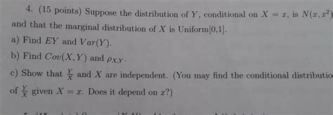Solved Points Suppose The Distribution Of Y Chegg