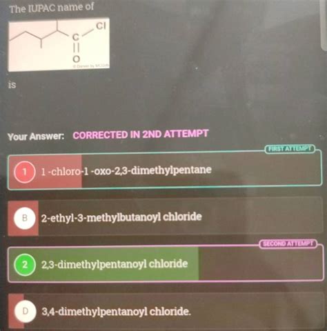 The Iupac Name Of Ccc C C C C O Cl Is Your Answer Corrected In Nd Atte