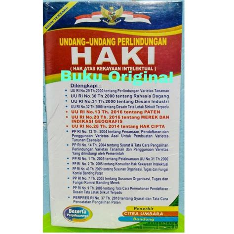 Jual Undang Undang Perlindungan Haki Hak Atas Kekayaan Intelektual