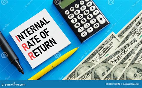 IRR Internal Rate Of Return Is Shown Using The Text Stock Photo Image