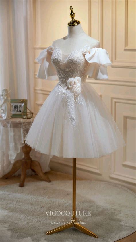 Sparkly Tulle Lace Applique Homecoming Dresses Off The Shoulder Hoco