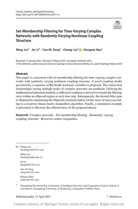 Set Membership Filtering For Time Varying Complex Networks With Randomly Varying Nonlinear