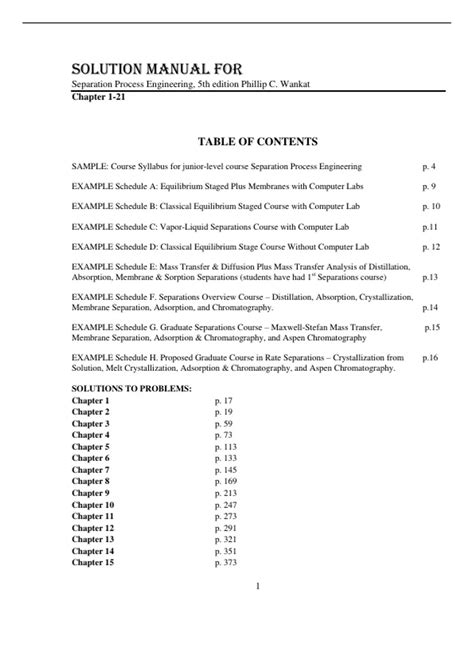 Solution Manual For Separation Process Engineering 5th Edition By