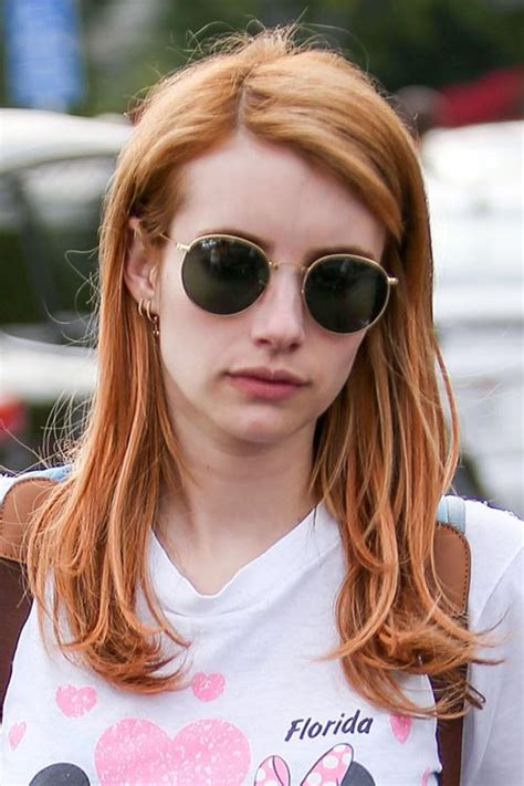 Emma Roberts Wavy Ginger Angled Messy Hairstyle Steal Her Style