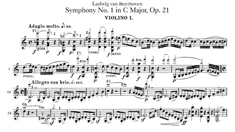 Beethoven Symphony No St Violin Op C Major Sheet Music Youtube