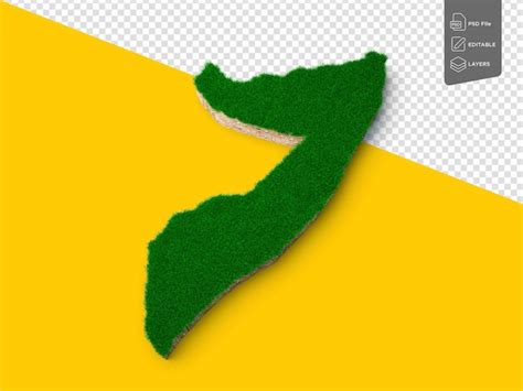 Premium Psd Somalia Map Soil Land Geology Cross Section With Green