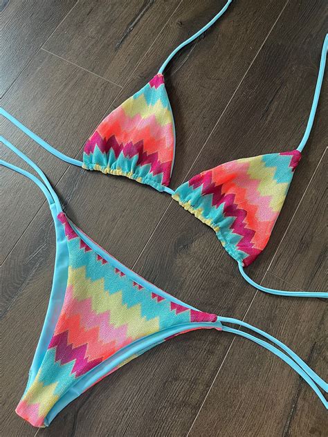 Rainbow Zig Zag Coast Bikini Ocean Rain Designs