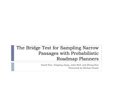 Ppt Filtering Sampling Strategies Gaussian Sampling And Bridge Test