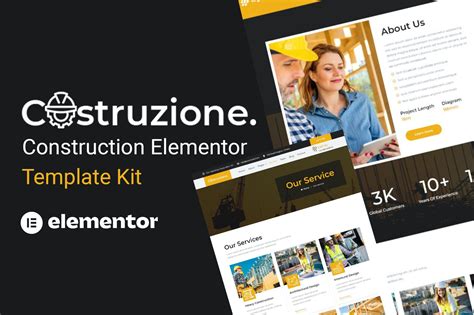 Download Costruzione Construction Elementor Template Kit