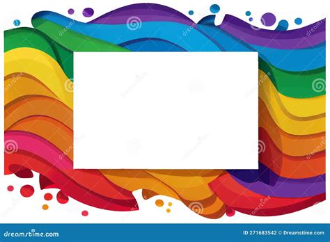 Vector Illustration Of Rainbow Border Frame Isolate With Emptyspace Stock Vector Illustration