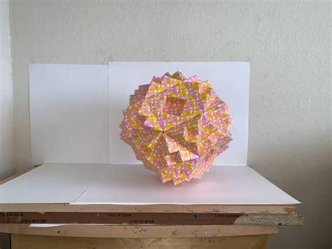 Origami Snub Cube Interlocking Design Sculpture By Vance Houston