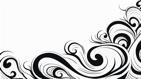 Simple Black And White Line Drawing Cartoon Scroll Premium AI Generated Vector