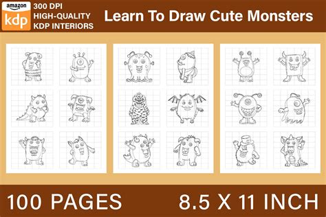 Learn To Draw Cute Monsters Graphic By BreakingDots Creative Fabrica