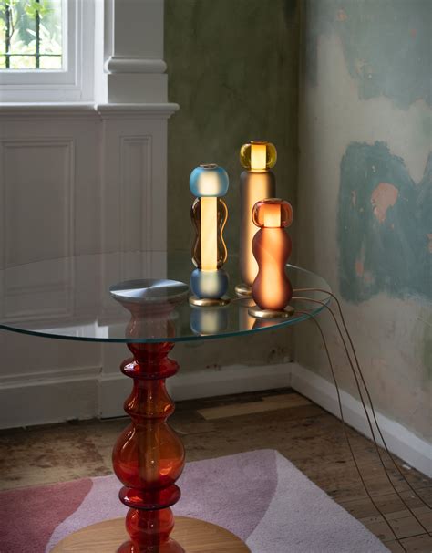 Lunar Glass Table Lamp Hand Blown Glass Table Lamp