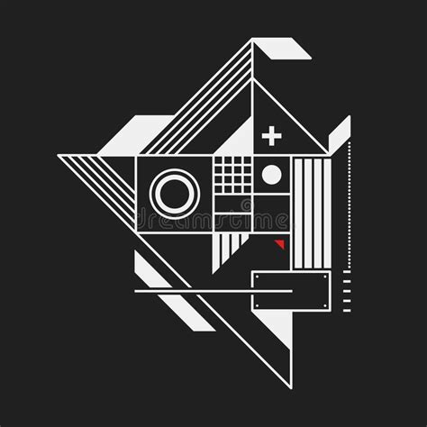 Abstract Design Element In Constructivism Style Stock Vector Illustration Of Malevich Design