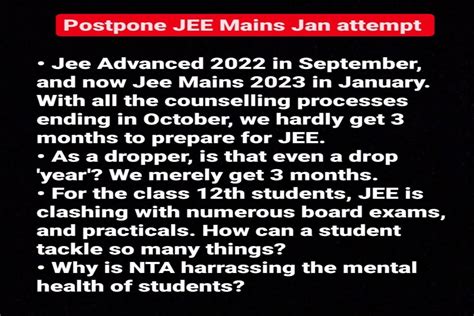 Jee Main 2023 Aspirants Demand Nta To Remove 75 Per Cent Eligibility