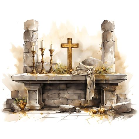 Q9 Figuras De Tumba De Piedra Y Cruces Doradas Decoración Tumba Pascua