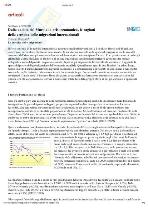 Migrazioni Internazionali Le Ragioni Della Crescita