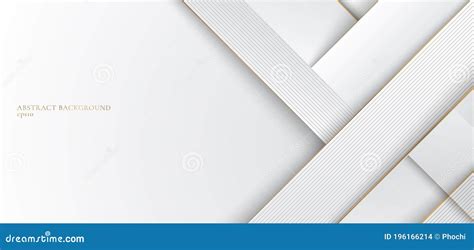 Abstract White And Gray Stripes With Golden Line Elegant Concept Design