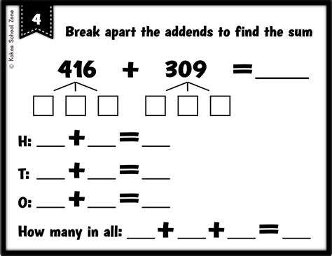 Ks2 Maths Task Cards 3 Digit Addition Using Break Apart Method Year