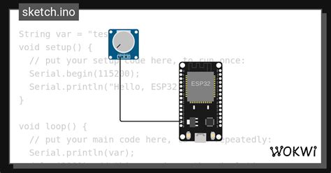 String Variável Wokwi Esp32 Stm32 Arduino Simulator