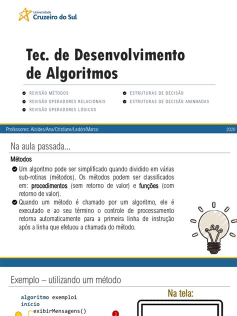 Aula 04 Estruturas De Decisão Pdf