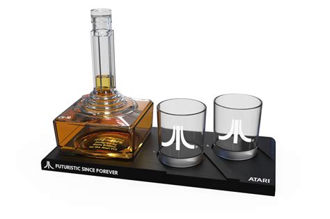 Atari Cx 10 Controller Decanter Set With Whisky Glasses And Tray