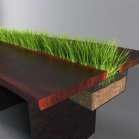 Table With Planted Grass 3d Model 15 Max Fbx Unknown Obj 3ds