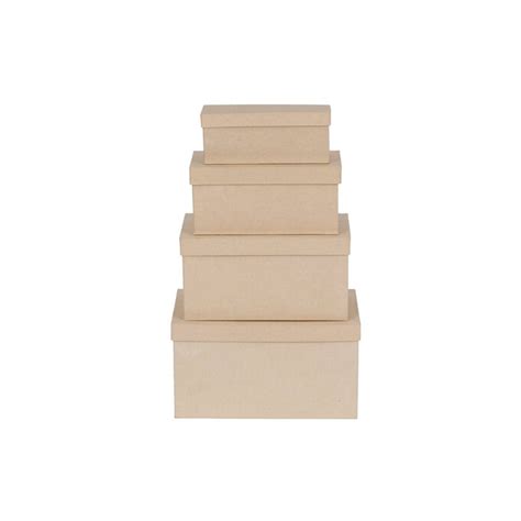 Decopatch Mache Rectangle Nested Boxes 4 Pack Hobbycraft