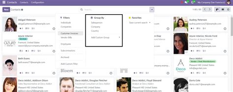 CONTACTS Odoo V Community Edition Book