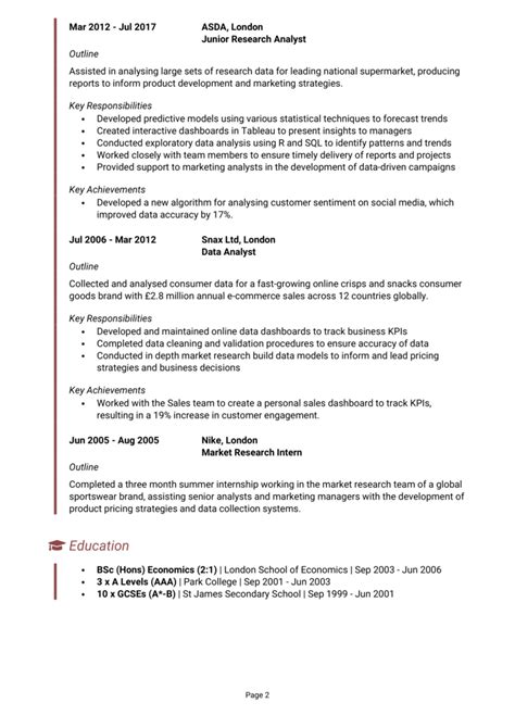 Research Analyst Cv Example Guide Land Top Jobs