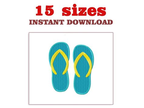 Flip Flops Embroidery Design Flip Flops Embroidery Flip Flops Machine