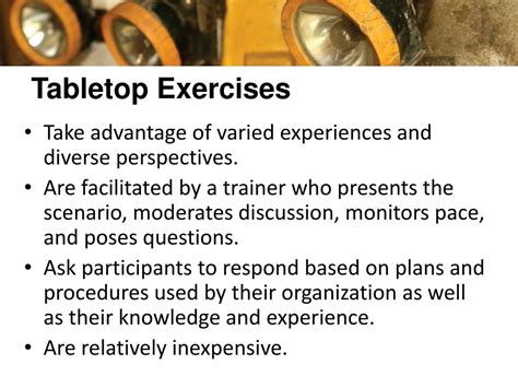 Ppt Tabletop Exercises For Mine Emergency Response Powerpoint