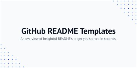 Github Twanmuldergithub Readme Templates An Overview Of Insightful Readmes To Get You