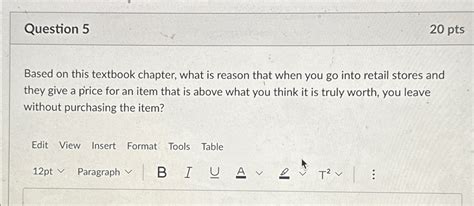 Solved Question 520ptsBased On This Textbook Chapter What Chegg