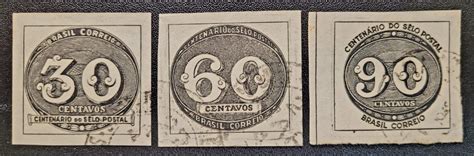 Comemorativos RHM C0180 a C0182 Usados Série Completa Centenário