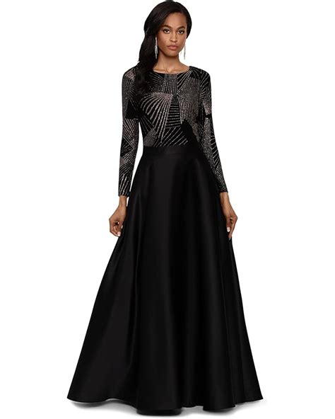 Betsy And Adam Long Sleeve Glitter Gianni Gown 6pm