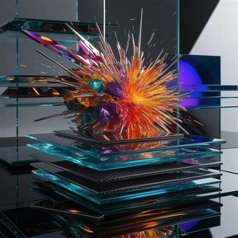 Geometrical Abstract Deep 3d Depth Effect Premium Ai Generated Image