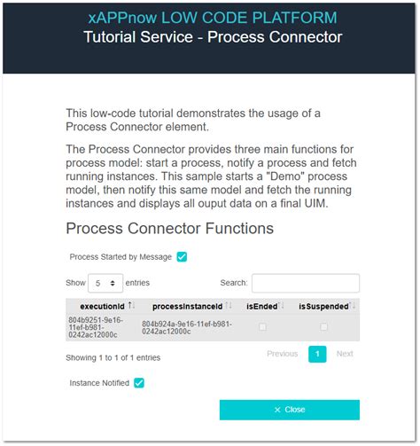 Training Frontend Service Process Connector