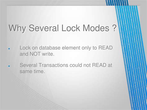 Locking Systems With Several Lock Modes Ppt Download