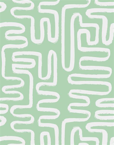 Green Abstract Squiggle Wallpaper Graphic Wallpaper Graphic Design