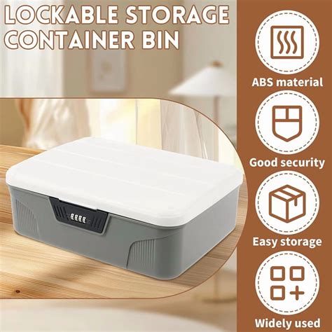 Lockable Container Plastic Lockable Box 4 Digit Password Organizer High