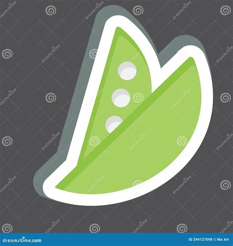 Sticker Peas Related To Fruit And Vegetable Symbol Simple Design