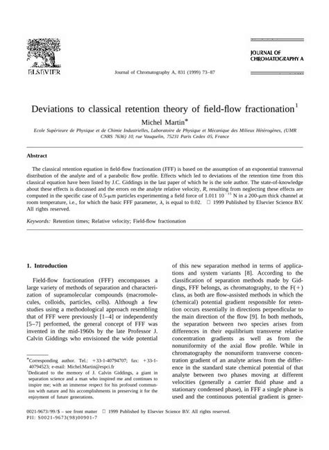 Pdf Deviations To Classical Retention Theory Of Field Flow Fractionation Dokumentips