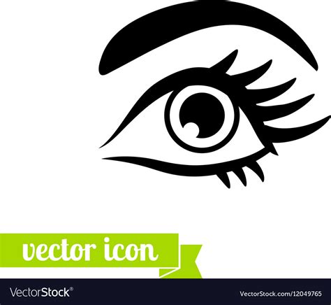Female Eye Icon With Eyelashes Royalty Free Vector Image