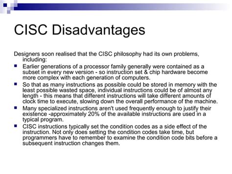 Risc And Cisc Eugene Clewlow Ppt