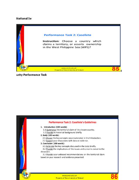 National Security Performance Task BS In Psychology Studocu